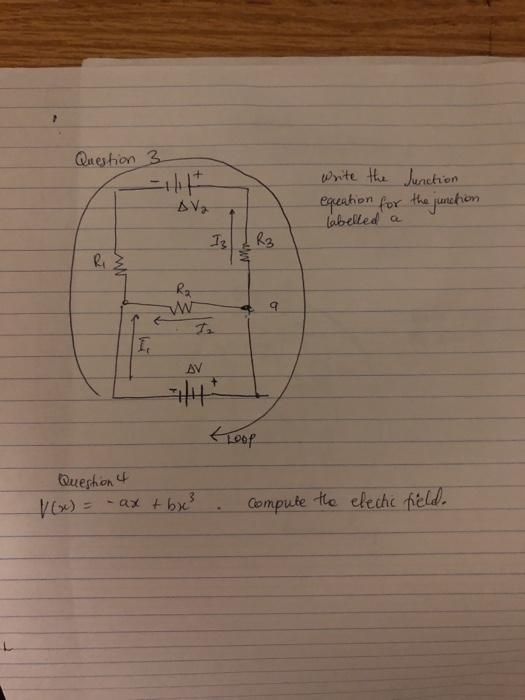 Solved Question 3 AVA Write the Junction equation for the | Chegg.com