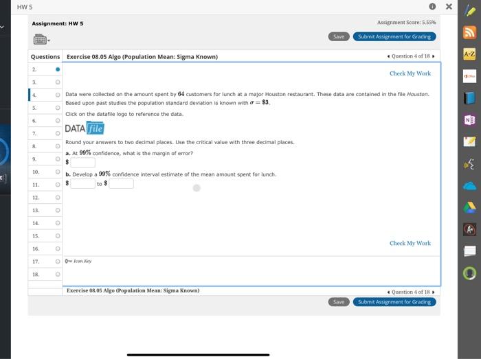 Solved Assignment: HW 5 Asshgnment Scare: 5,55% Questions | Chegg.com