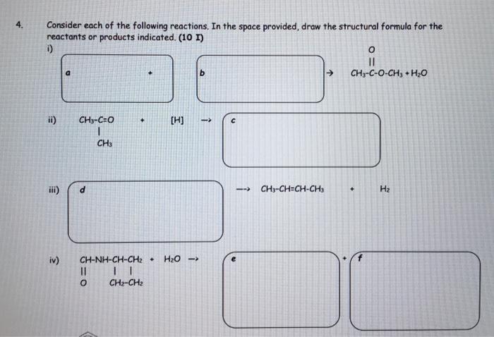 Solved Consider each of the following reactions. In the | Chegg.com