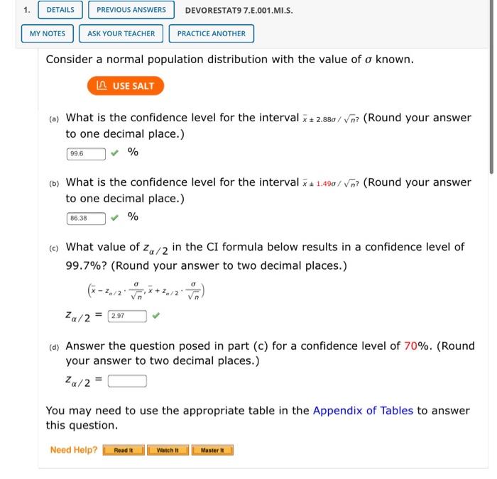 Solved 5. DETAILS PREVIOUS ANSWERS DEVORESTAT9 7.E.020. MY | Chegg.com