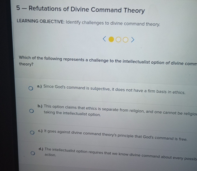 Solved 5-Refutations of Divine Command TheoryLEARNING | Chegg.com