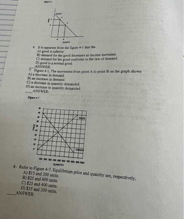Solved 6. It is apparent from the figure 4−1 that the A) | Chegg.com