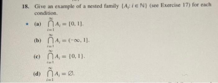 solve problem b and d18. Give an example of a nested | Chegg.com