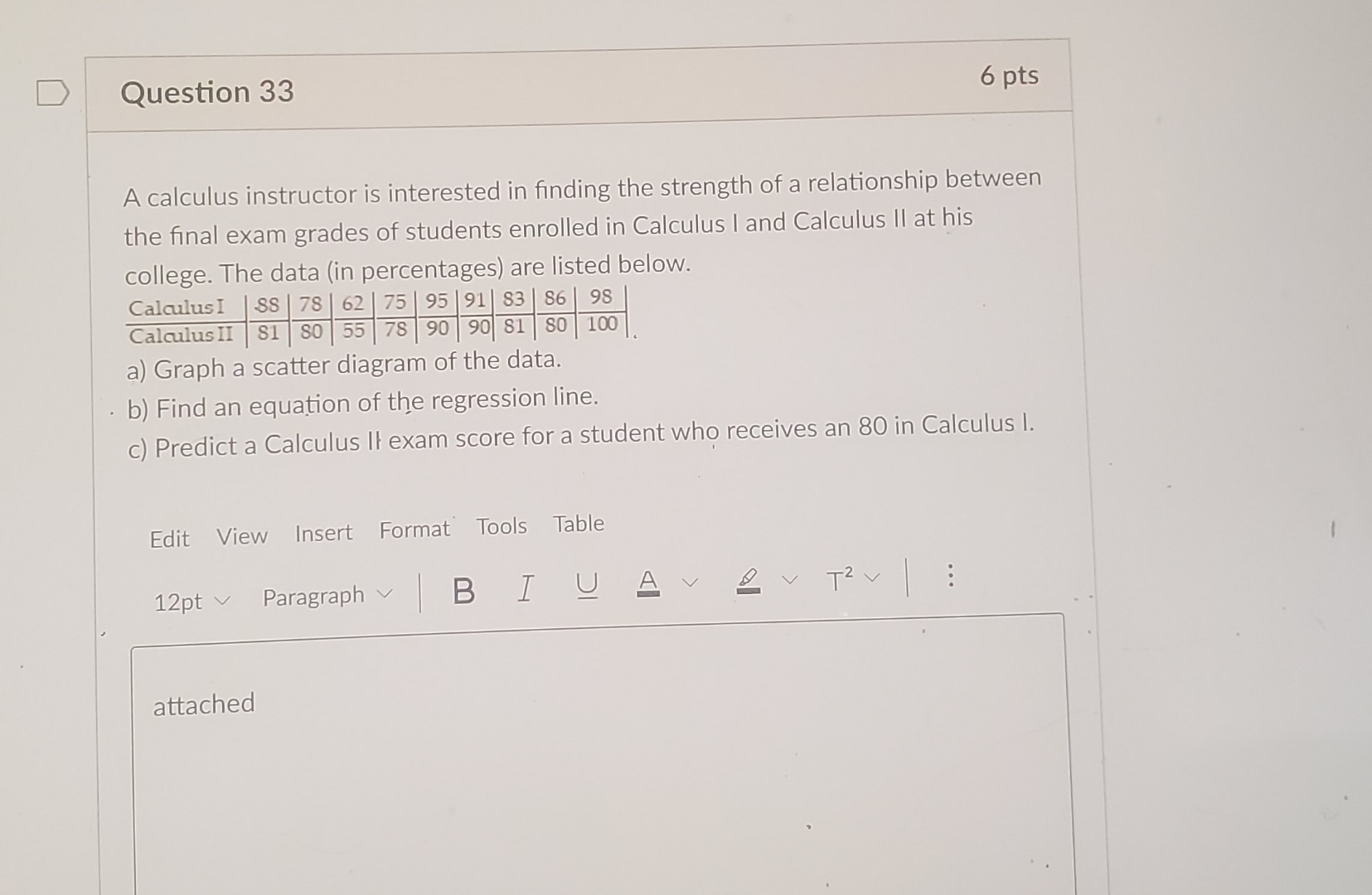 Solved Question 336 ﻿ptsA calculus instructor is interested | Chegg.com