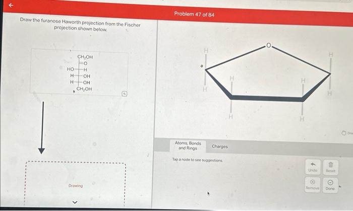 Solved Draw the furanose Haworth projection from the Fischer | Chegg.com