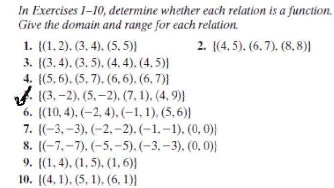Solved In Exercises 1-10, determine whether each relation is | Chegg.com