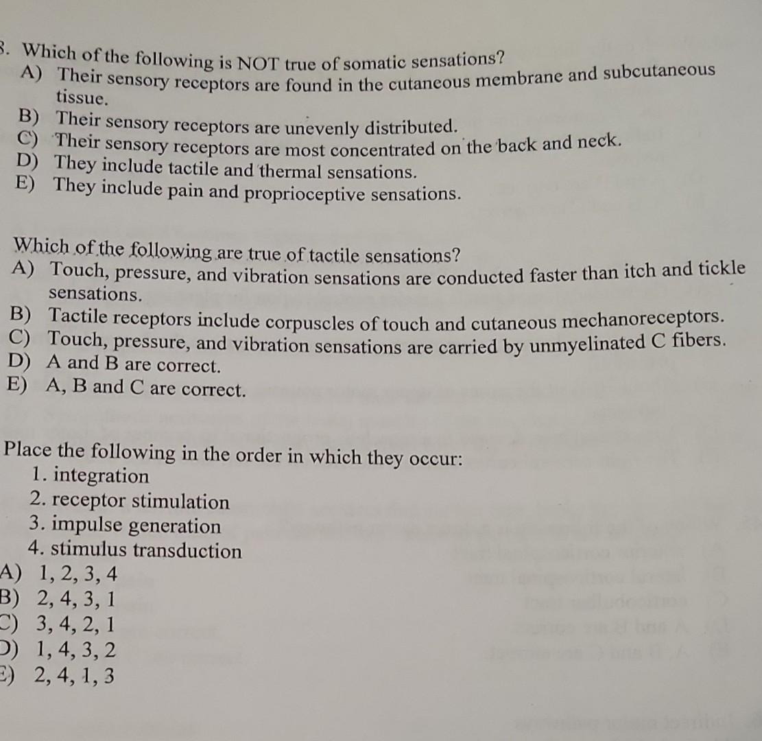 Solved Which of the following is NOT true of somatic | Chegg.com