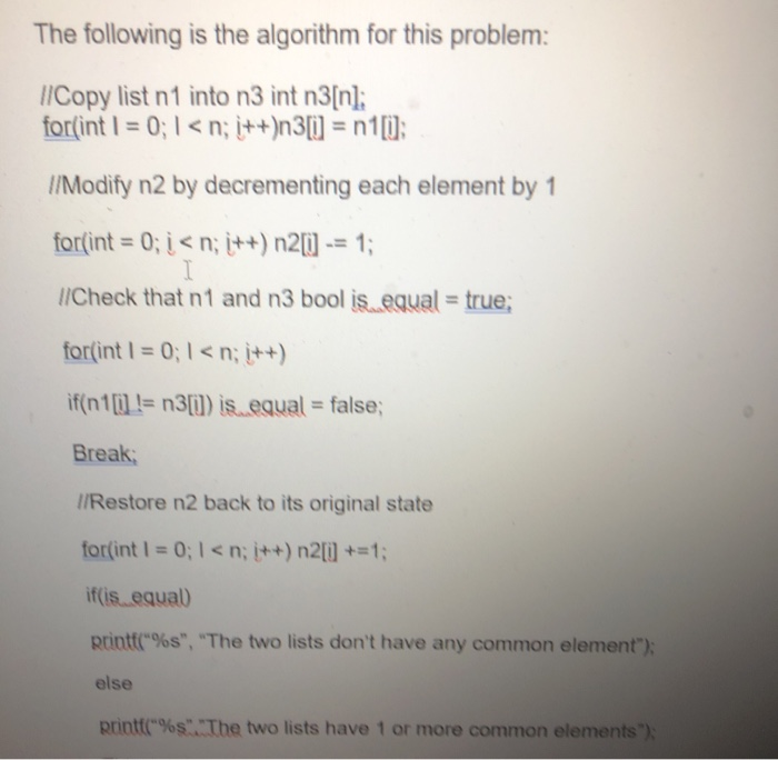 Solved 1. Assume you are given two linear lists of size n | Chegg.com