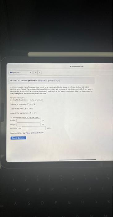 Solved Section 4.7 Applied Optimization Textbook - A | Chegg.com