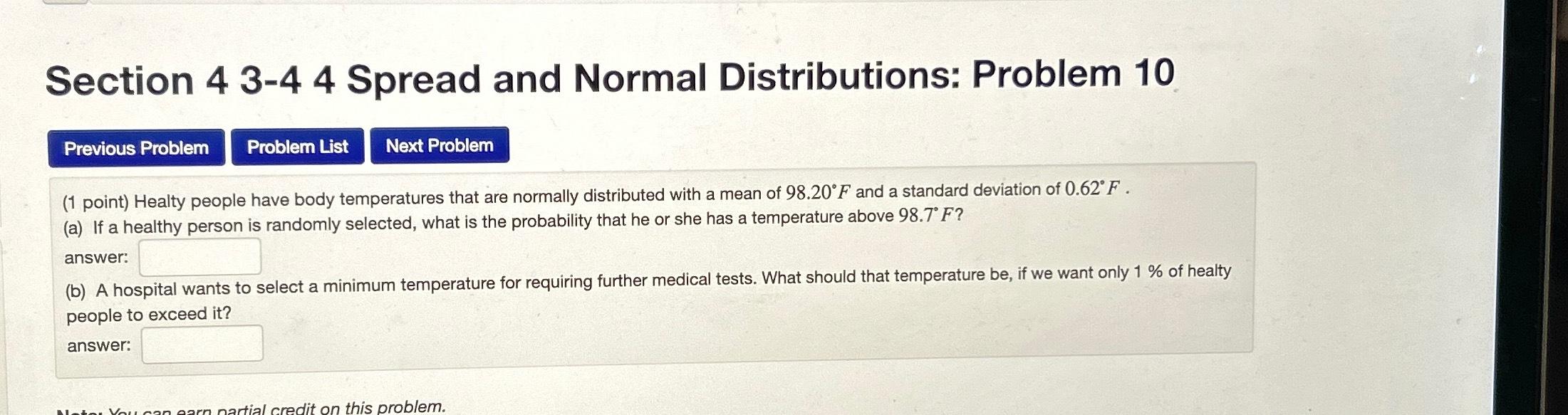 Solved Section 4 3-4 4 ﻿Spread and Normal Distributions: | Chegg.com