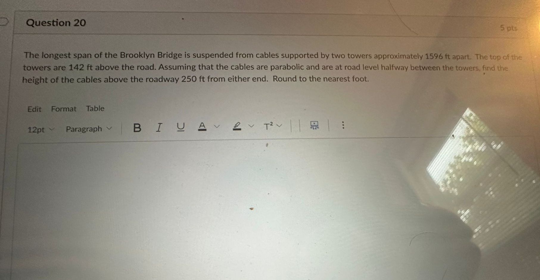 Solved Question 20The longest span of the Brooklyn Bridge is | Chegg.com