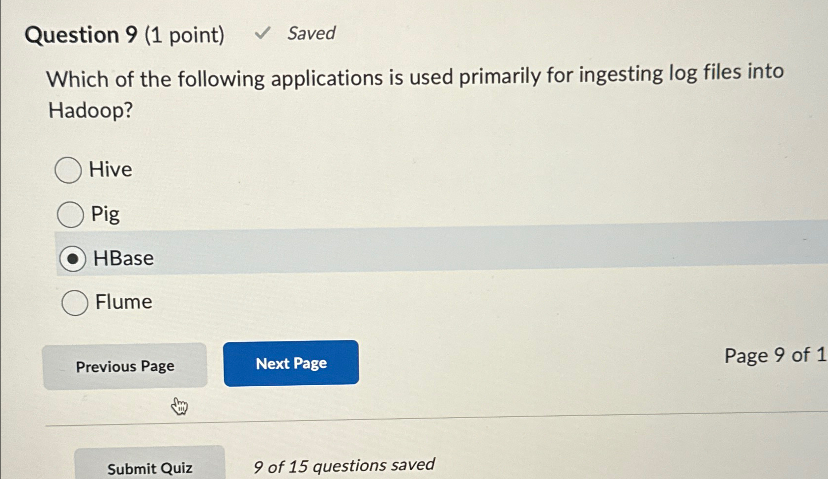 Solved Question 9 (1 ﻿point) ﻿SavedWhich of the following | Chegg.com