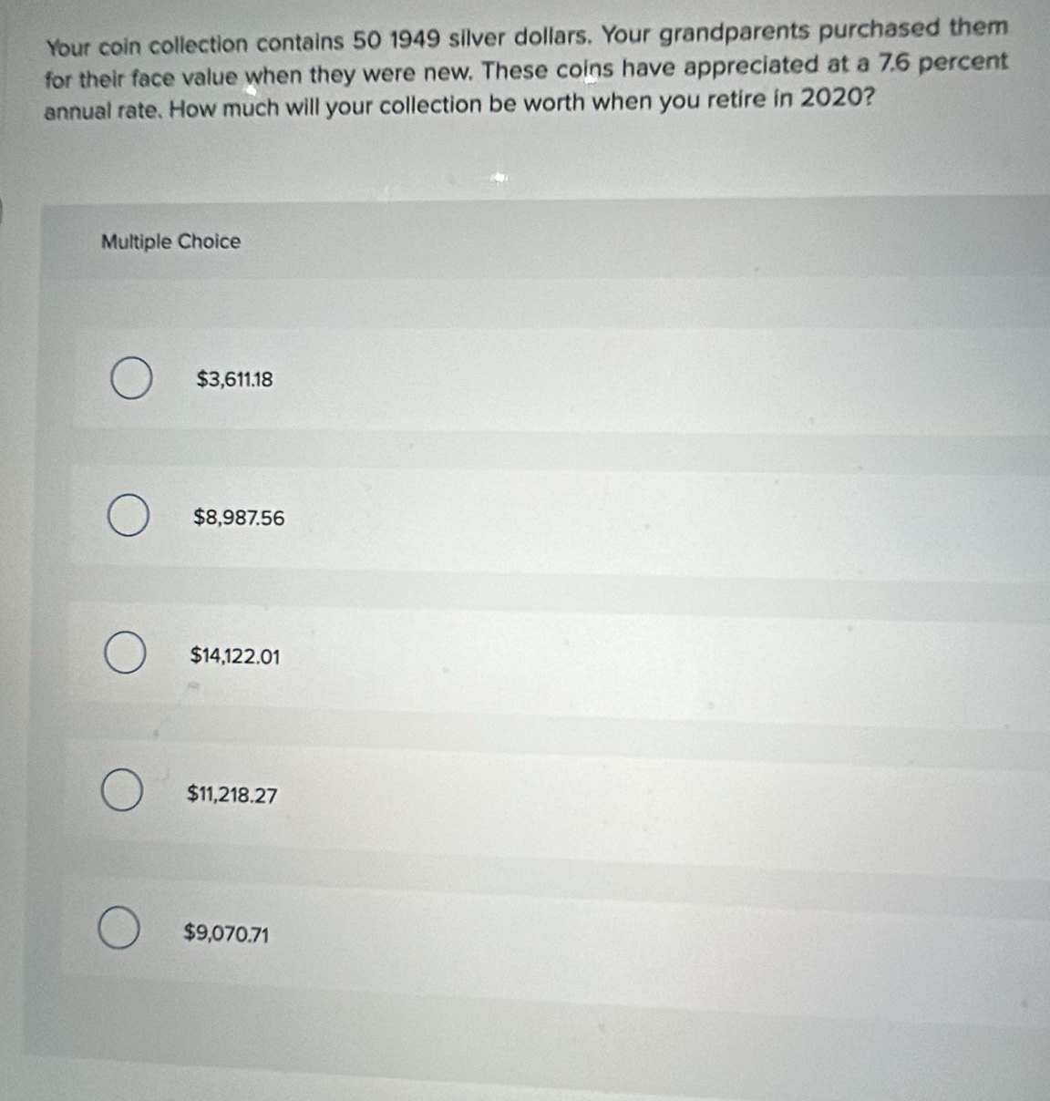 Solved Your coin collection contains 501949 ﻿silver dollars. | Chegg.com