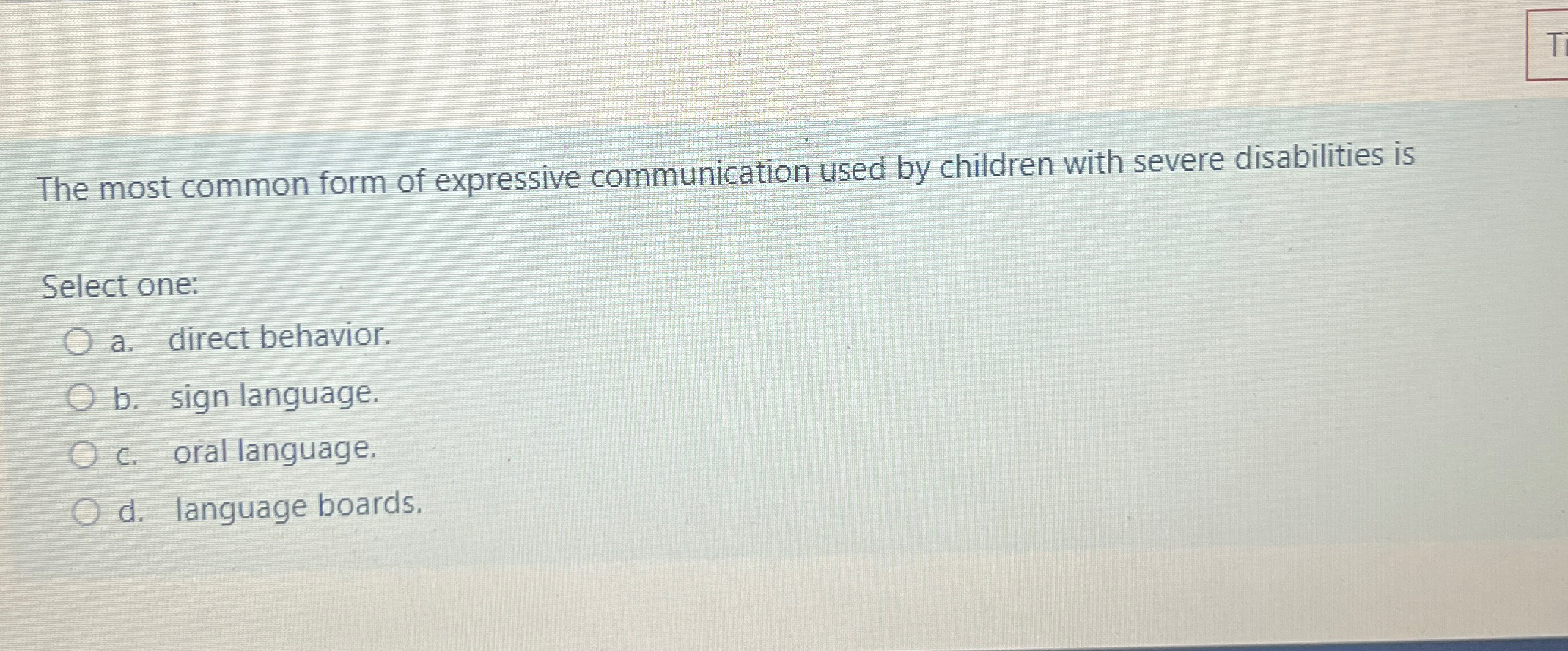 Solved The most common form of expressive communication used | Chegg.com
