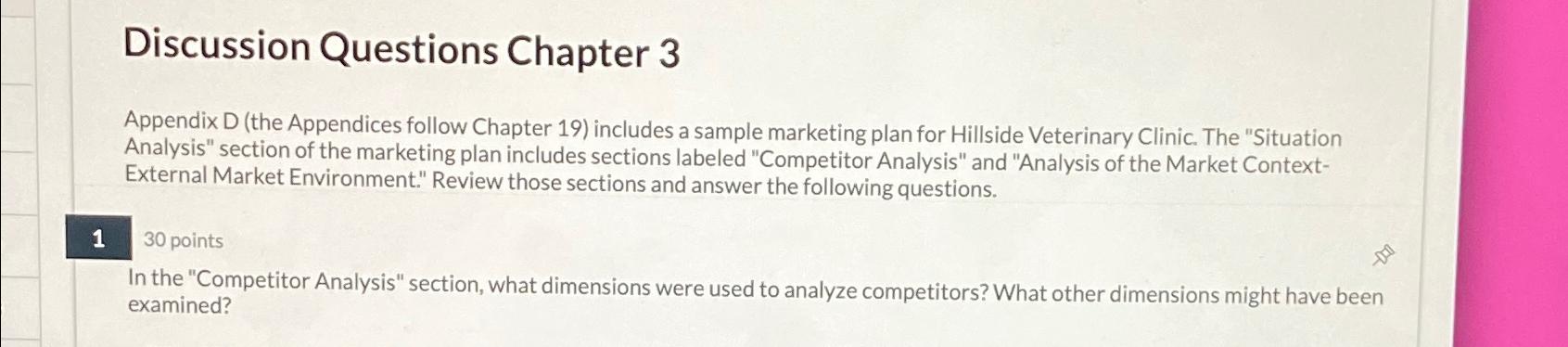 Solved Discussion Questions Chapter 3Appendix D (the | Chegg.com