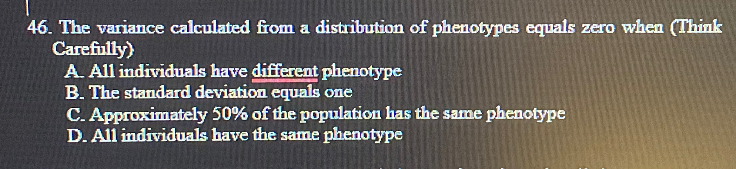 Solved The variance calculated from a distribution of | Chegg.com