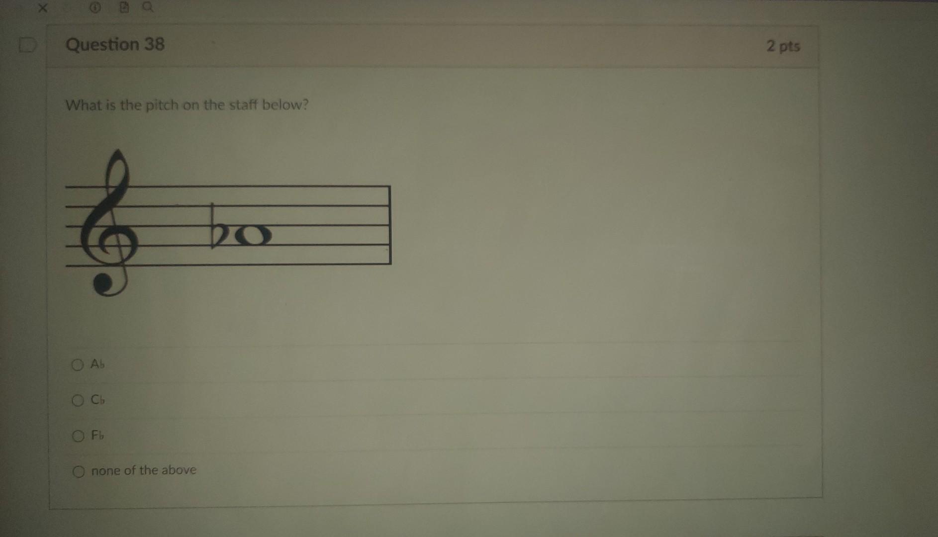 What is the pitch on the staff below?What is the | Chegg.com