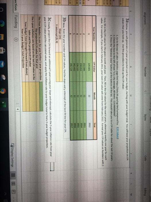 Alignment Number Styles Cell H 3a Below, you will | Chegg.com