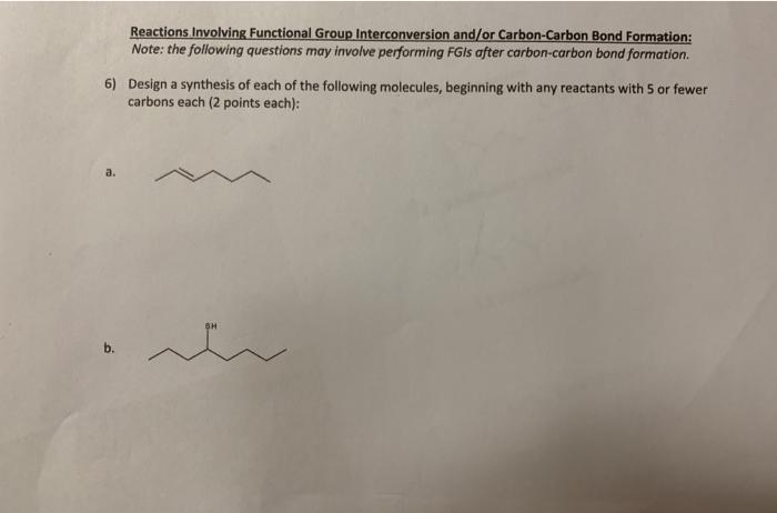 Solved Reactions involving Functional Group Interconversion | Chegg.com