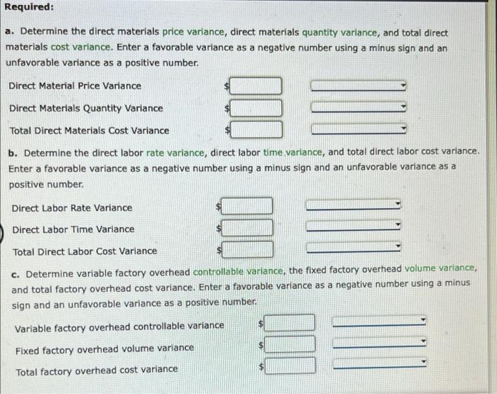 Solved Direct Materials, Direct Labor, and Factory Overhead | Chegg.com