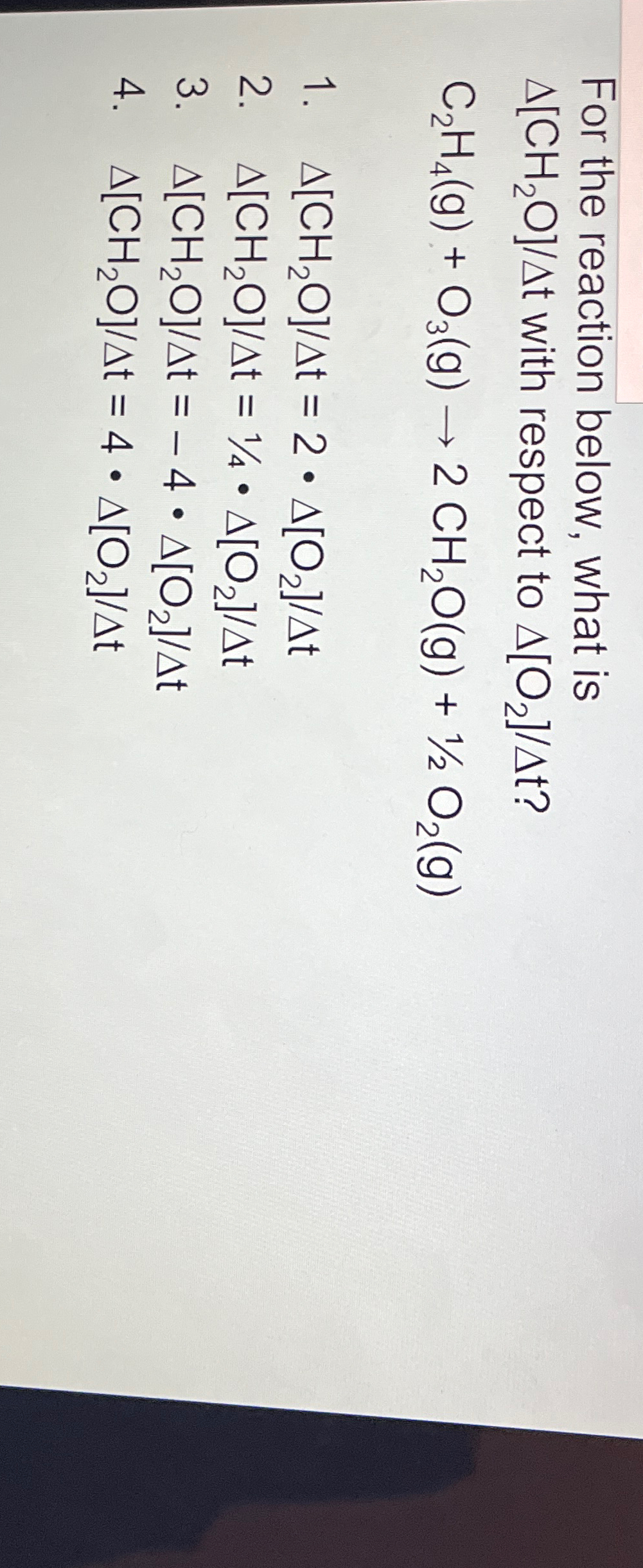 Solved For the reaction below, what is \\\\Delta | Chegg.com