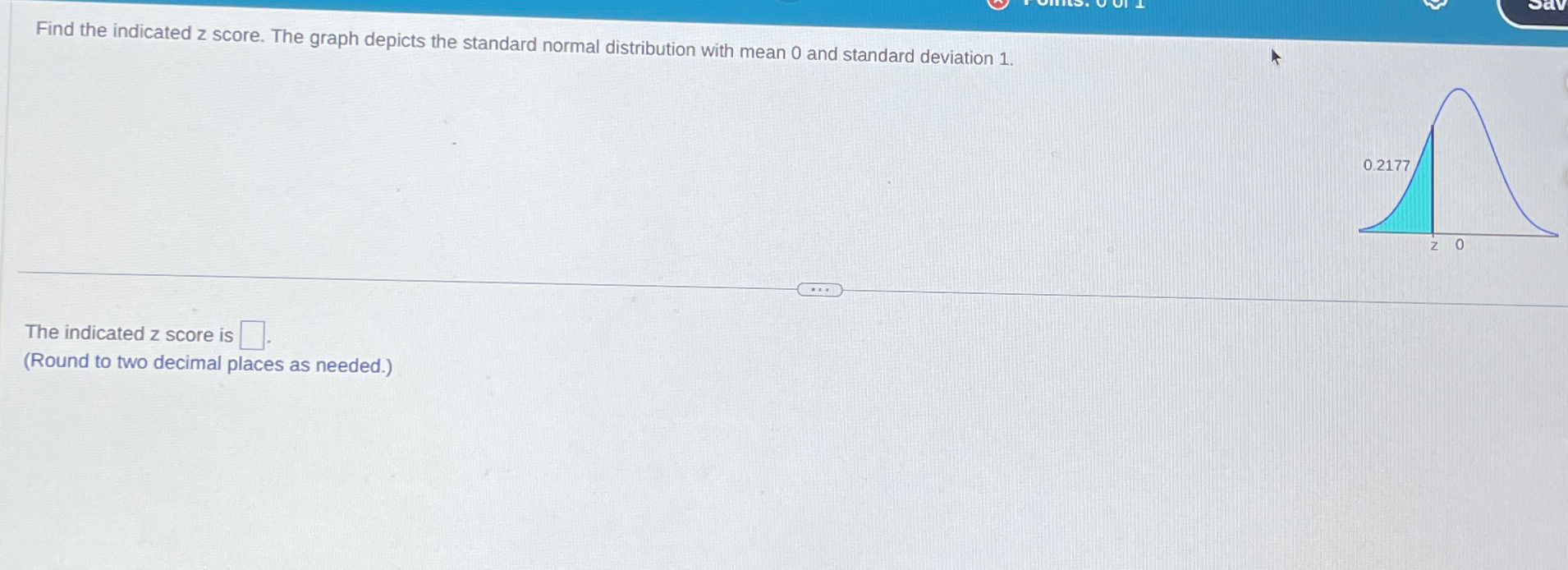 Solved Find the indicated z ﻿score. The graph depicts the | Chegg.com