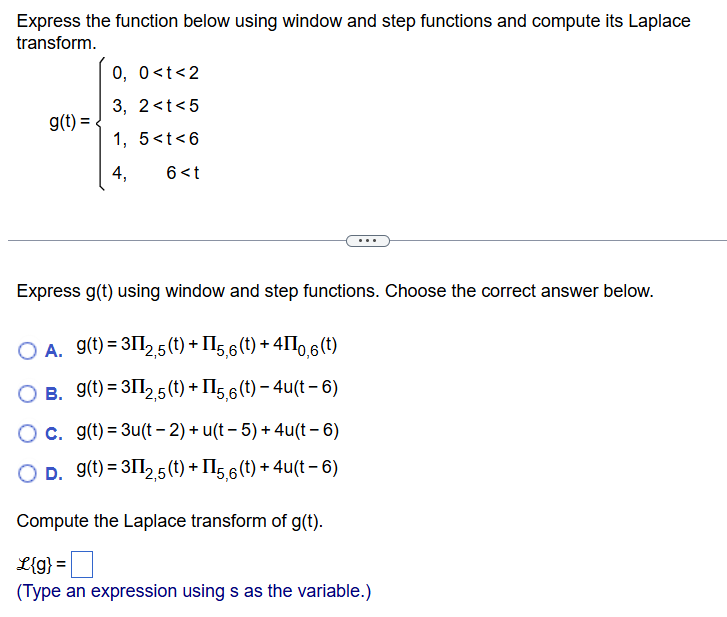 Solved Express the function below using window and step | Chegg.com
