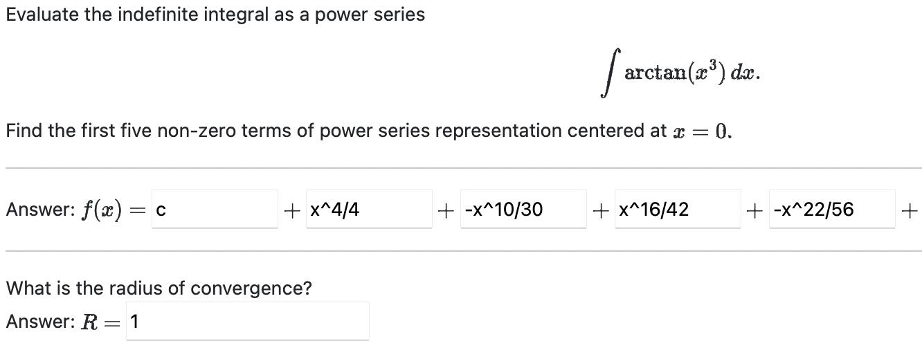 Solved Evaluate the indefinite integral as a power | Chegg.com