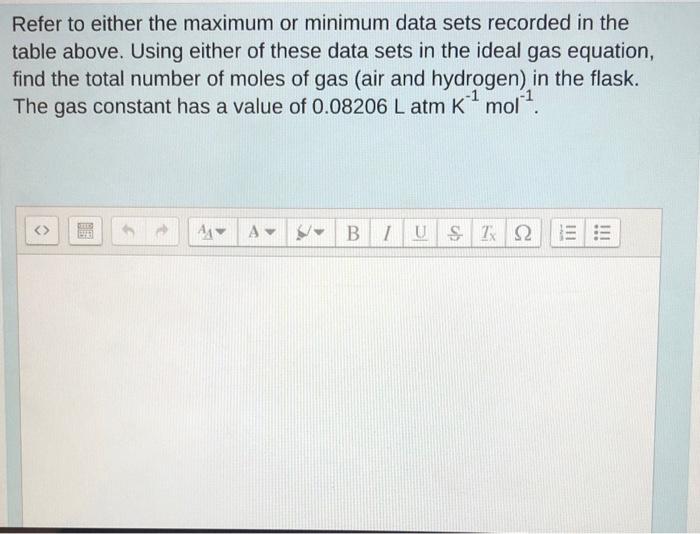 Solved Refer to either the maximum or minimum data sets | Chegg.com