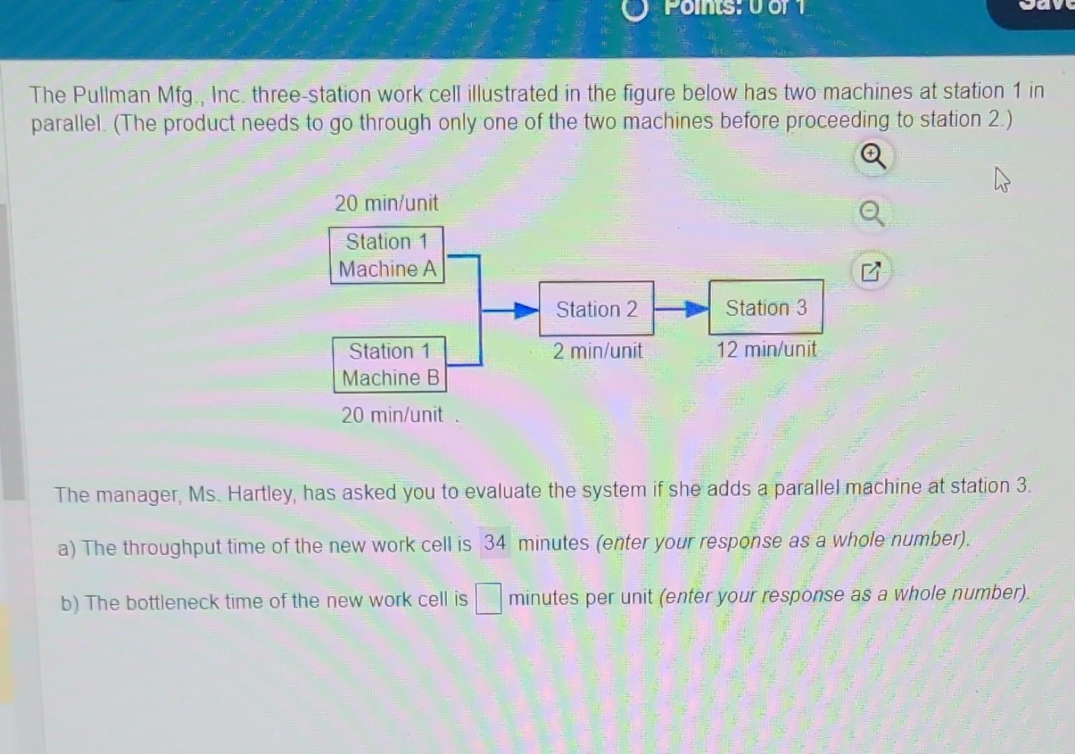 Solved The Pullman Mfg., Inc. three-station work cell | Chegg.com