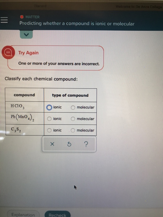 Solved Welcome CAS MATTER = Predicting whether a compound is | Chegg.com