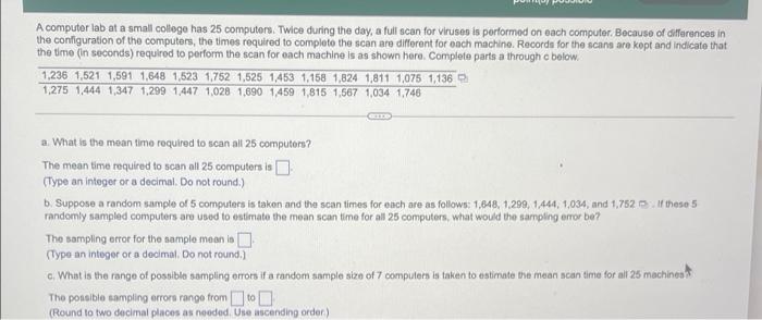 Solved A computer lab at a small college has 25 computers. | Chegg.com