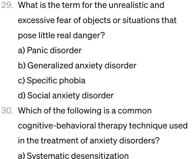 Solved What is the term for the unrealistic and excessive | Chegg.com