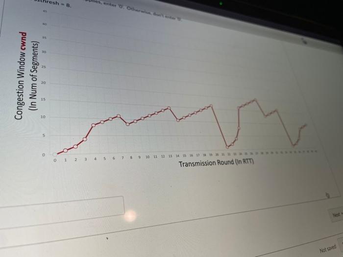 Solved Based on the provided graph following TCP Reno, enter | Chegg.com
