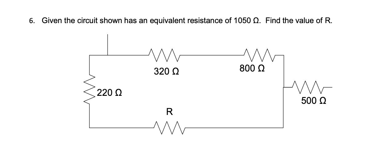 Solved Given the circuit shown has an equivalent resistance | Chegg.com