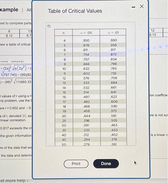 Solved B Find The Linear Correlation Coefficient R Then