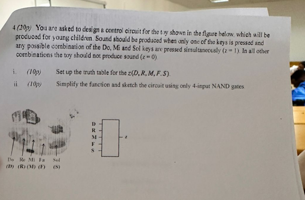 Solved 4.(20p) ﻿You are asked to design a control circuit | Chegg.com
