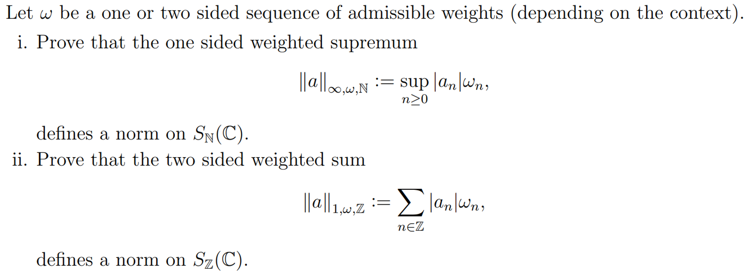Let ω ﻿be a one or two sided sequence of admissible | Chegg.com