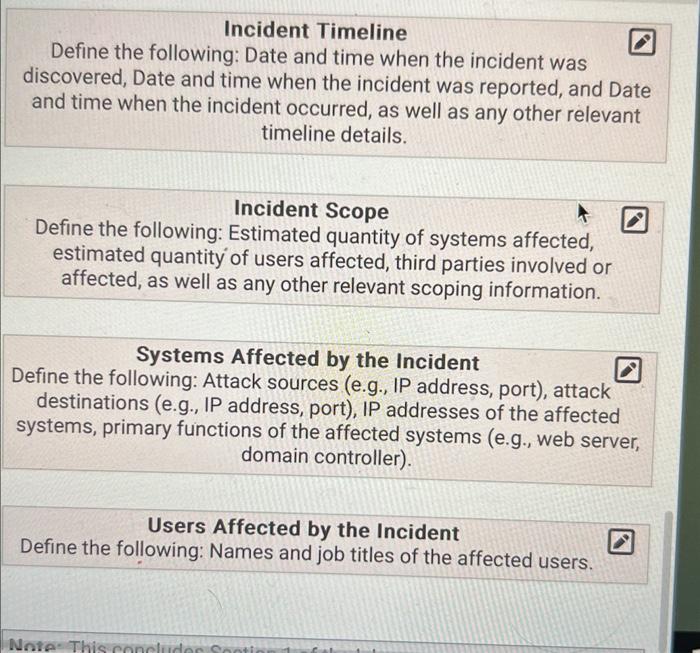 Giggly Goofo Game Studios Incident Response Team - | Chegg.com