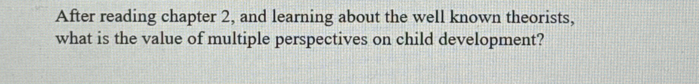 Solved After reading chapter 2, ﻿and learning about the well | Chegg.com