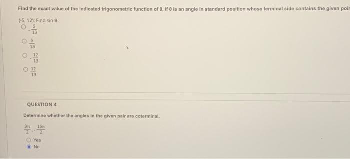 [solved] Find The Exact Value Of The Indicated Trigonometr