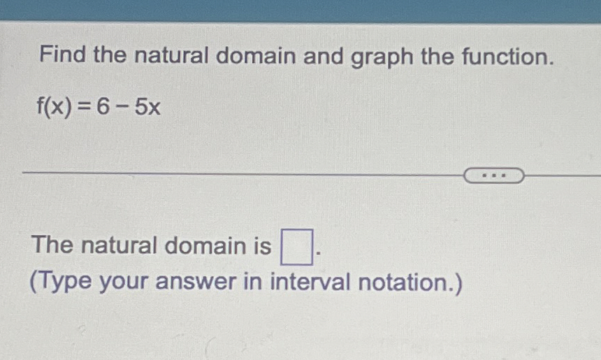 Solved Find the natural domain and graph the | Chegg.com