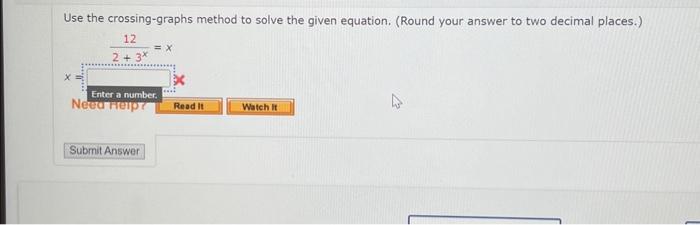 Solved Use the crossing-graphs method to solve the given | Chegg.com