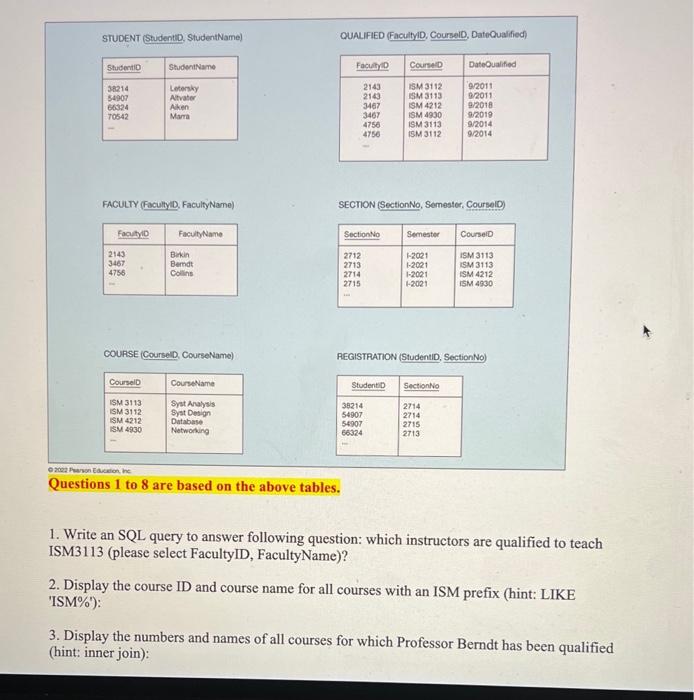 Solved e rees Fuevon Eavesion he Questions 1 to 8 are based | Chegg.com