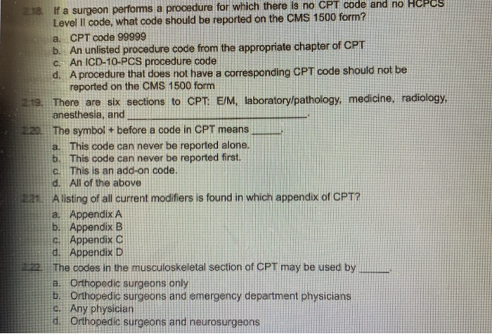 Solved CPT Organization, Structure, and Guidelines Category | Chegg.com