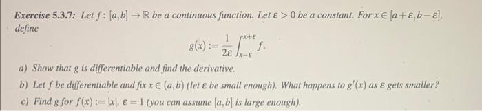Solved Exercise 5.3.7: Let f:[a,b]→R be a continuous | Chegg.com