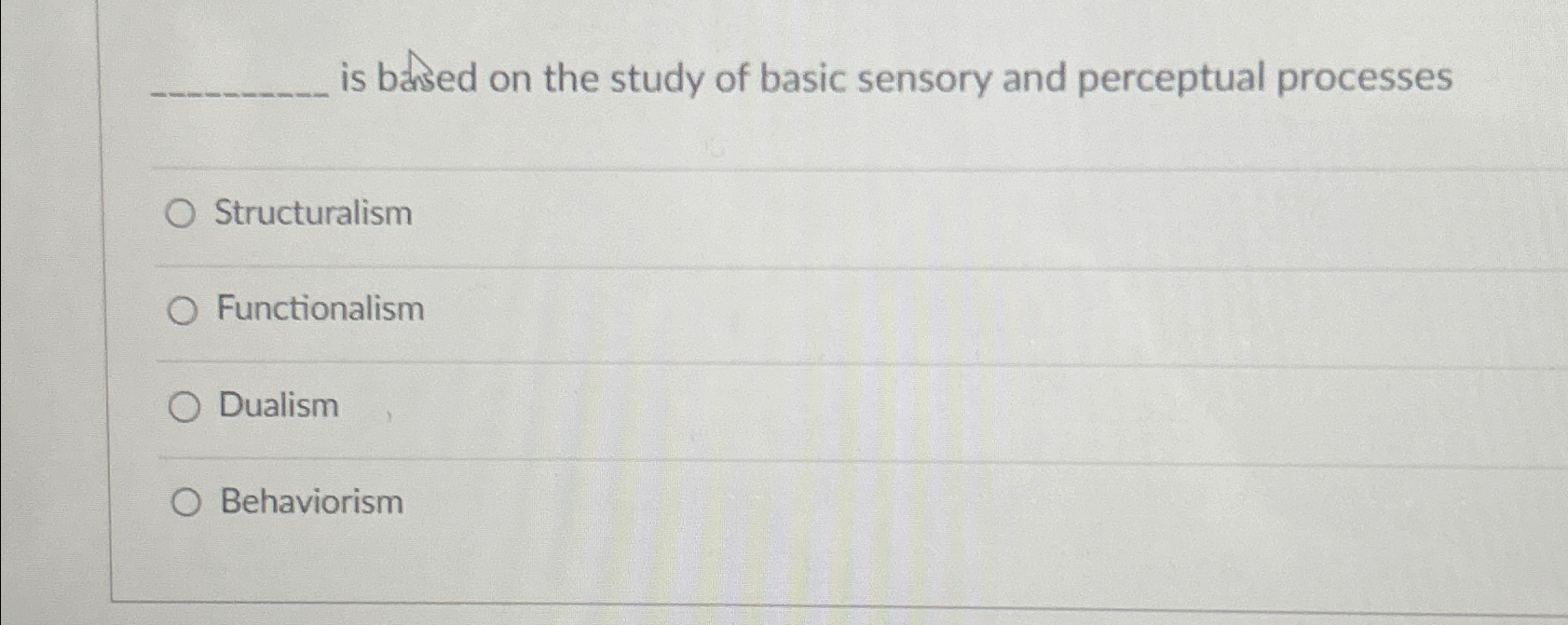 Solved is bassed on the study of basic sensory and | Chegg.com