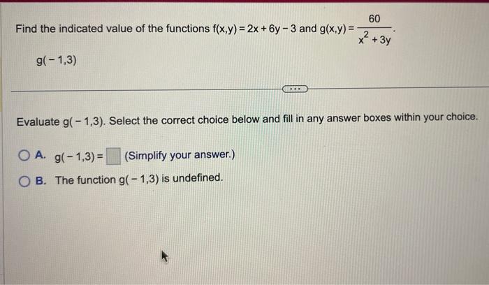Solved Find the indicated value of the functions | Chegg.com