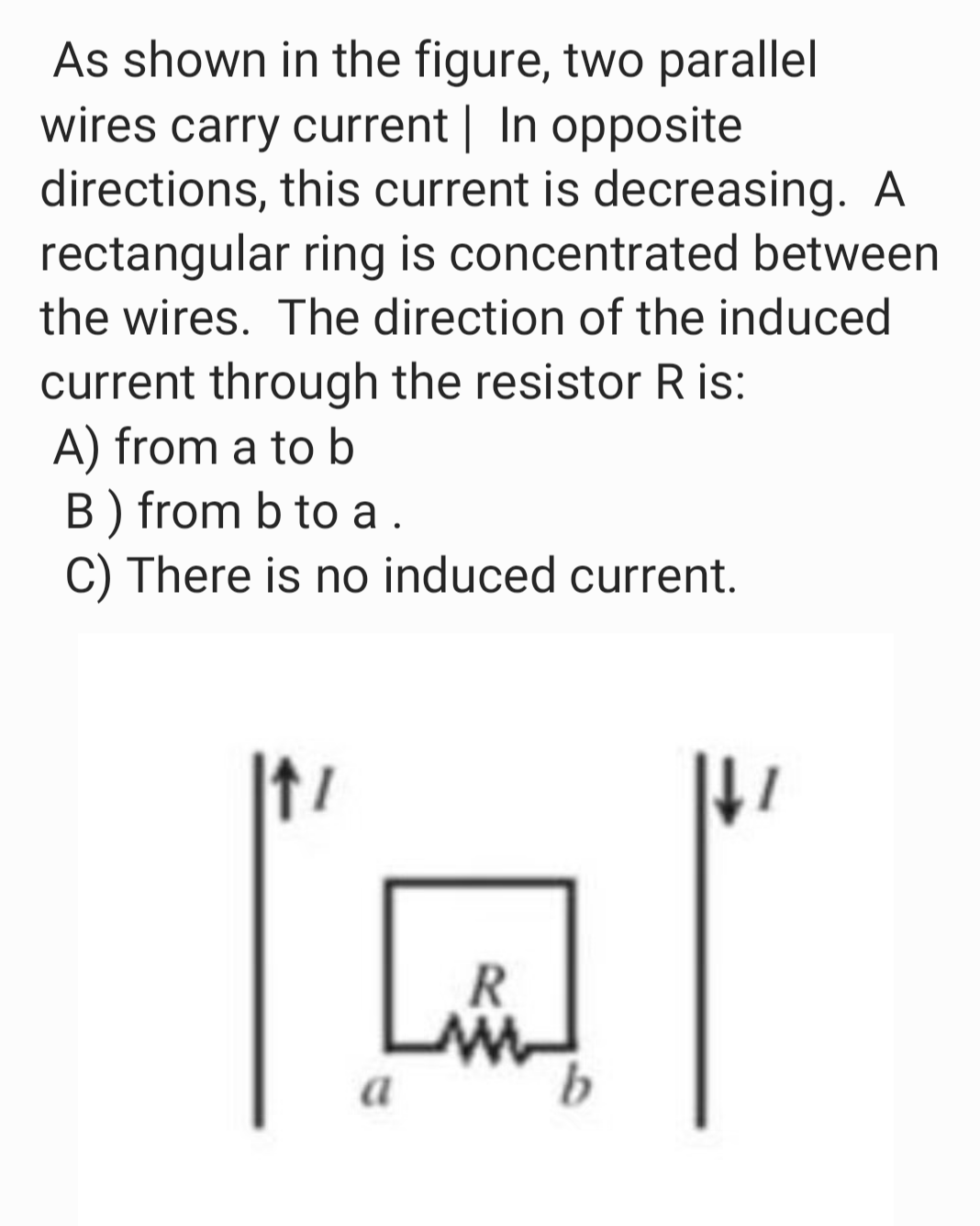 Solved As shown in the figure, two parallel wires carry | Chegg.com