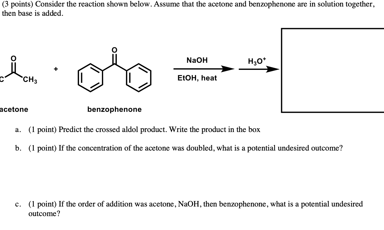 Solved (3 ﻿points) ﻿Consider the reaction shown below. | Chegg.com
